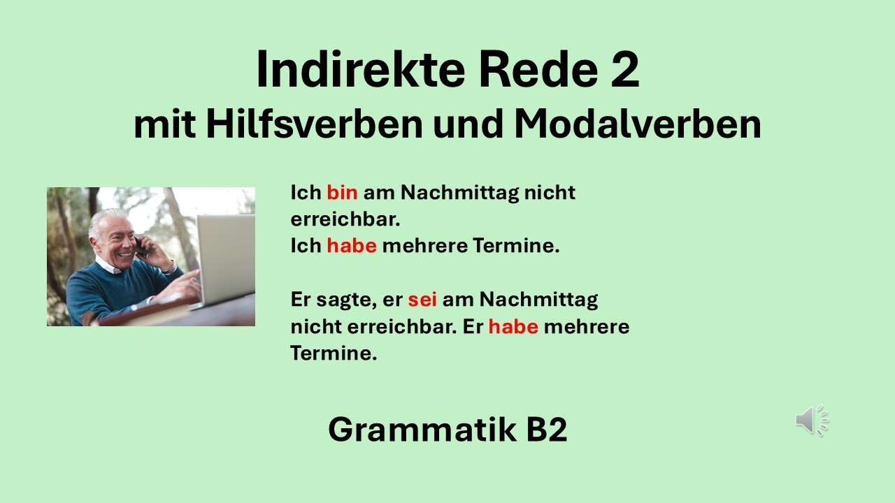 Die Indirekte Rede mit Modalverben - YouTube