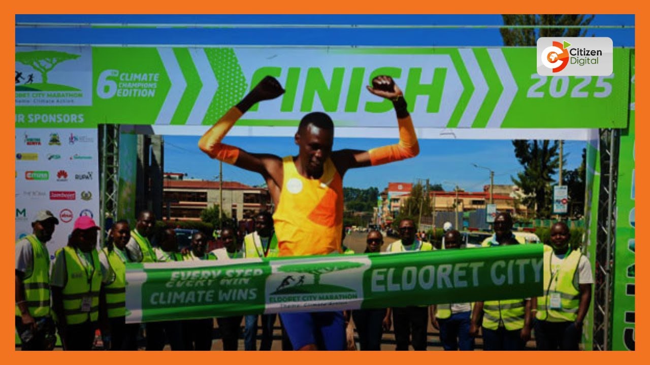 Edwin Kipruto wins Eldoret Marathon men's 42km race on debut - YouTube