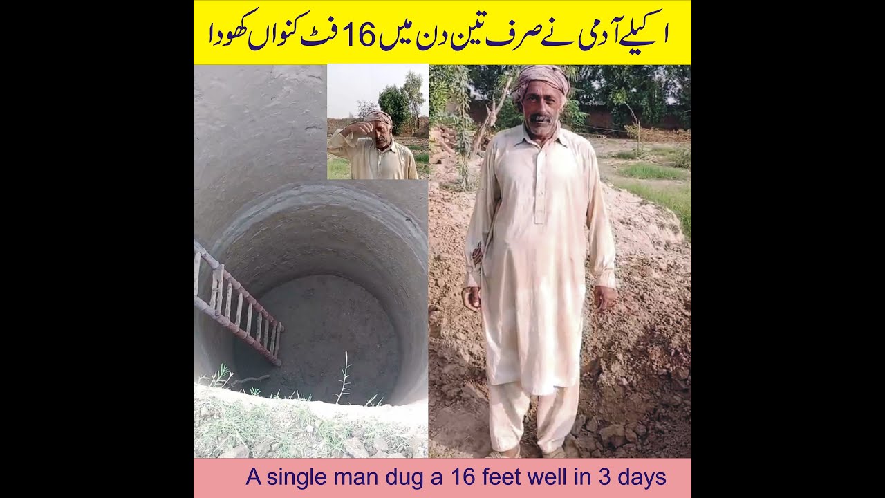 A single man dug a 16 feet well in 3 days by hand? How to digging Soak ...