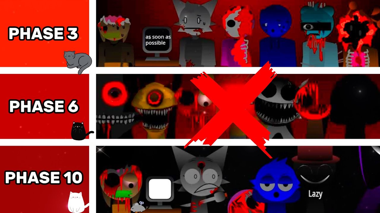 Incredibox Sprunki Phase 3 VS Phase 6 VS Phase 10 MIX HORROR VERSION ...