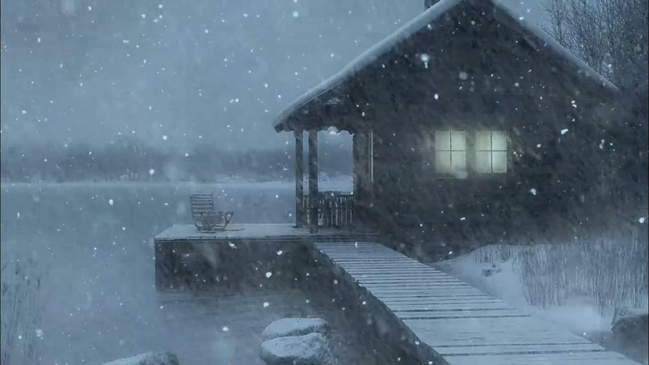 Snow Storm Sounds for Sleeping - Dimmed Screen | Blizzard Storm Sounds ...