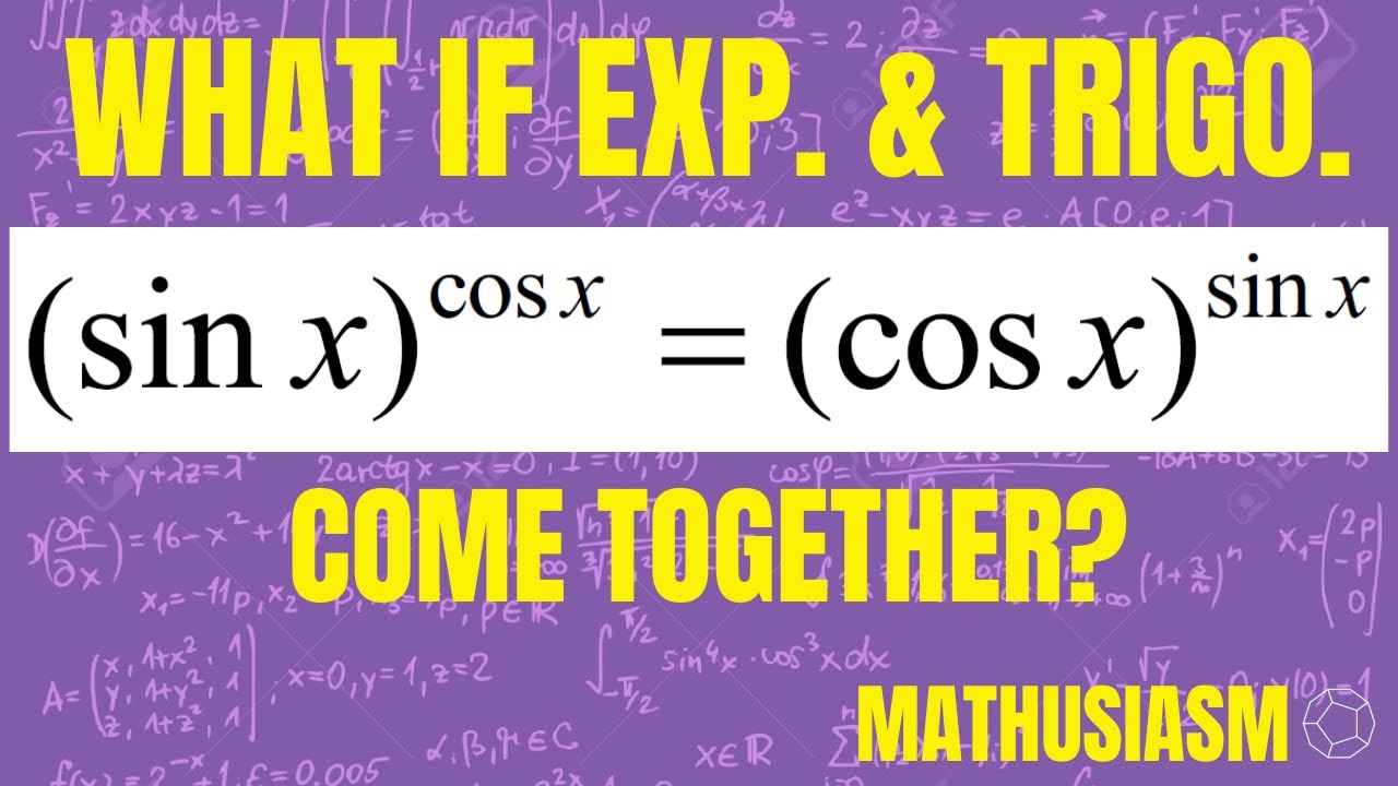 Trigonometry 8: A Tricky Math Equation with Simple Solution - YouTube