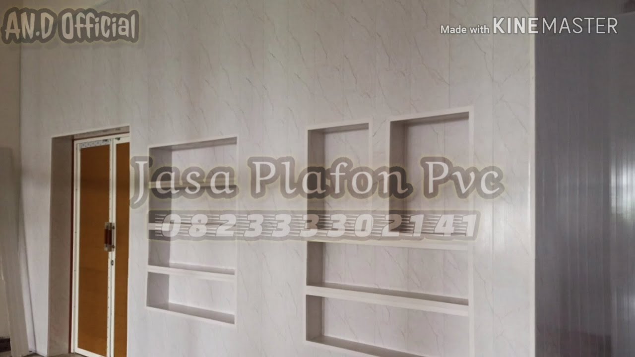 pengerjaan dinding partisi pvc, dengan model dan lemari tanam - YouTube