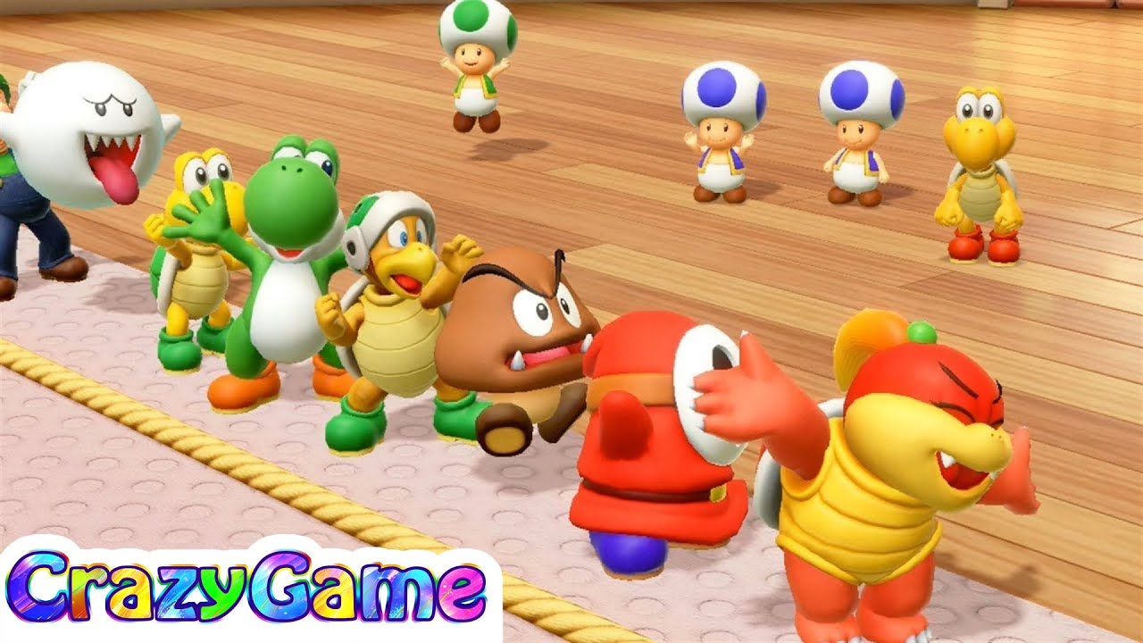 Super Mario Party - All My Favorites Minigame Gameplay (Pom Pom & Shy ...