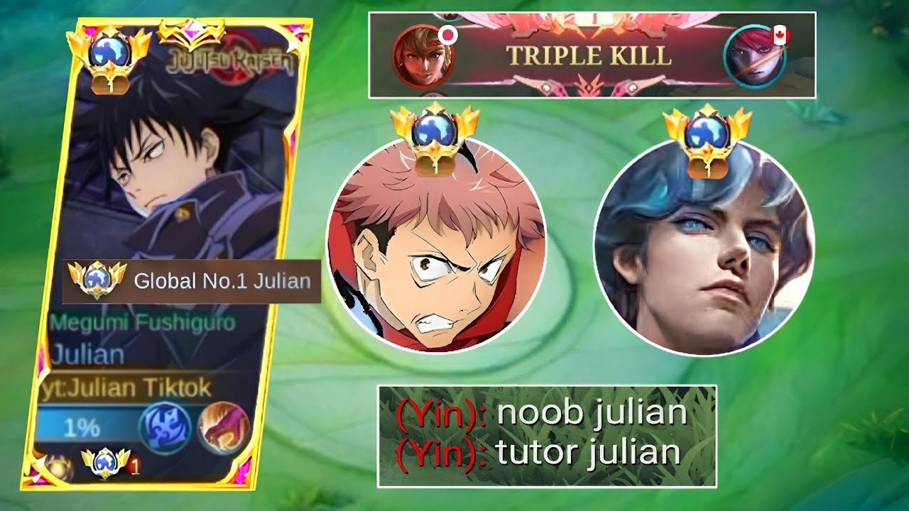 HARD GAME! JULIAN VS PRO HYPER YIN IN HIGH RANK! JULIAN BEST BUILD 2023 ...