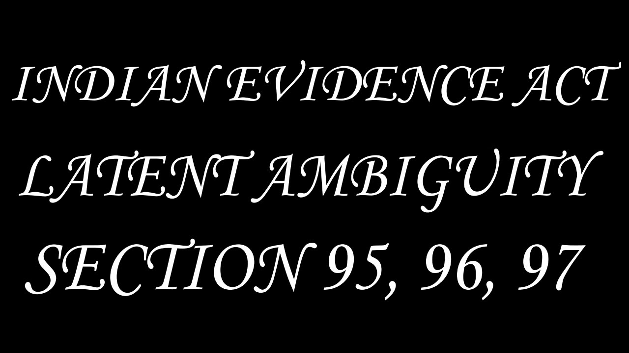 SECTION 95, 96 INDIAN EVIDENCE ACT - YouTube
