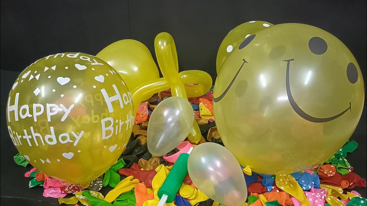 ONLY YELLOW BALLOON CHALLENGE #balloon #asmrsounds #challenge - YouTube