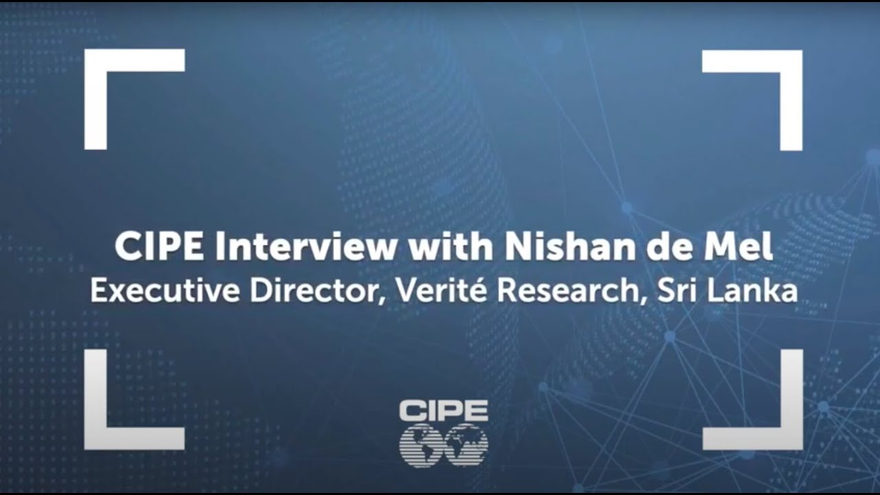 Think Tanks and "Do Tanks": Verités Expansive Work with Nishan de Mel ...