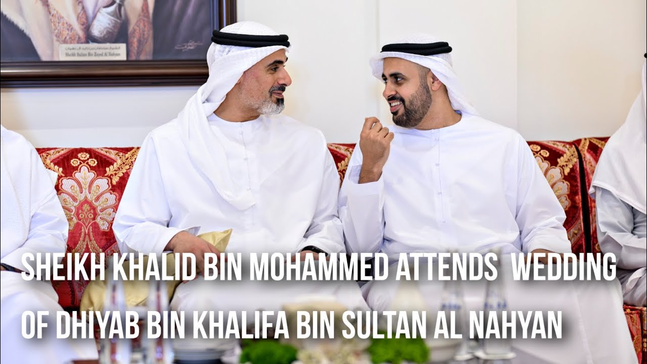 Sheikh Khalid bin Mohammed attends the wedding of Dhiyab bin Khalifa ...