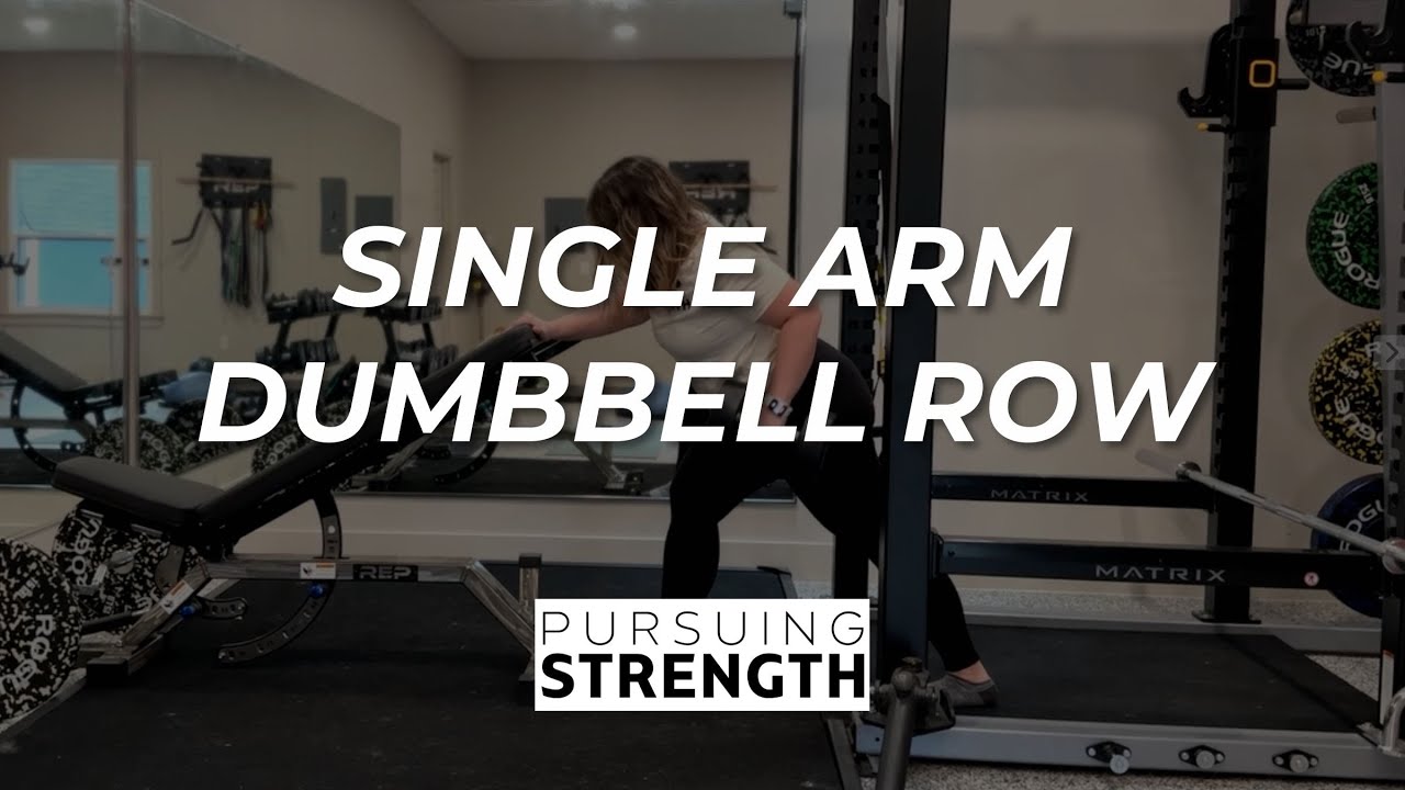 Single Arm Dumbbell Row with Incline Bench | PURSUING STRENGTH Exercise ...