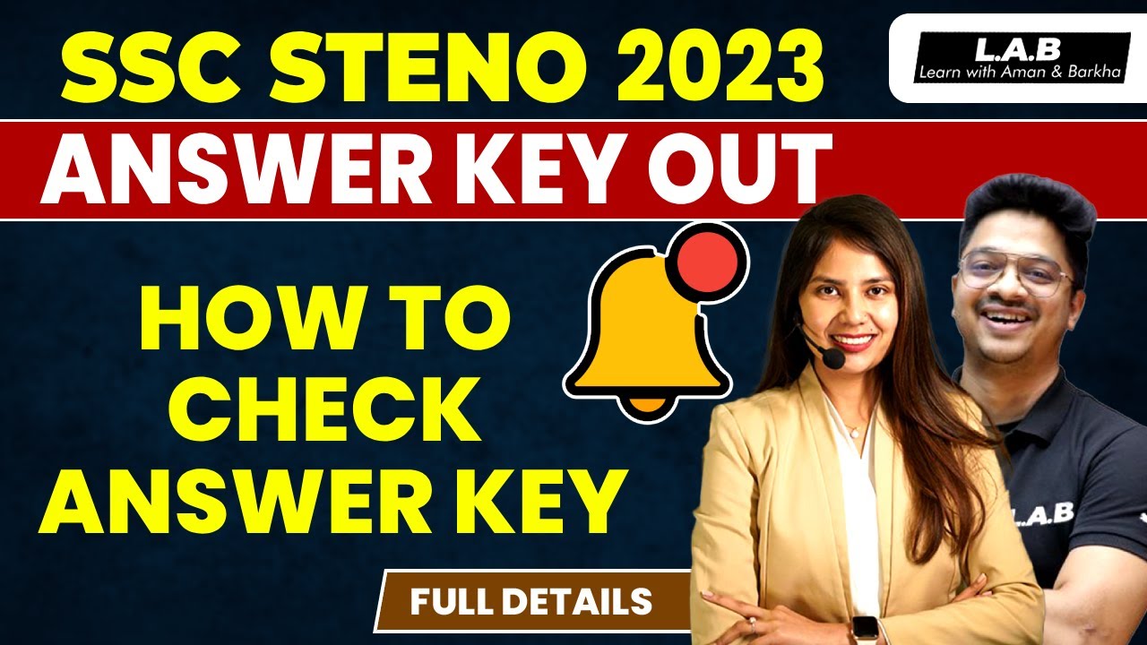 SSC Steno Answer Key 2023 Link Out 😍 | SSC Stenographer Answer Key ...