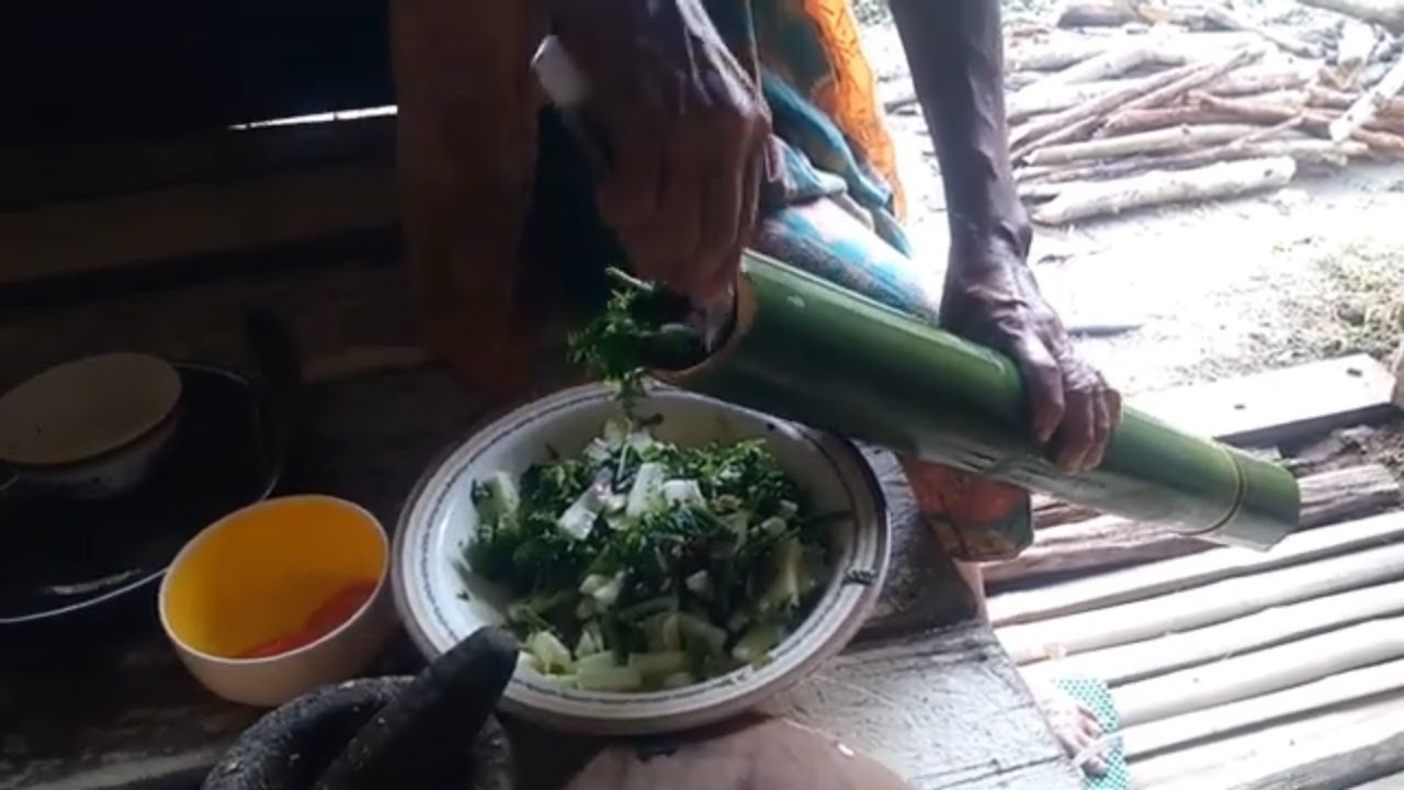 Cooked pucuk paku and cucumber village style at my cottage - YouTube