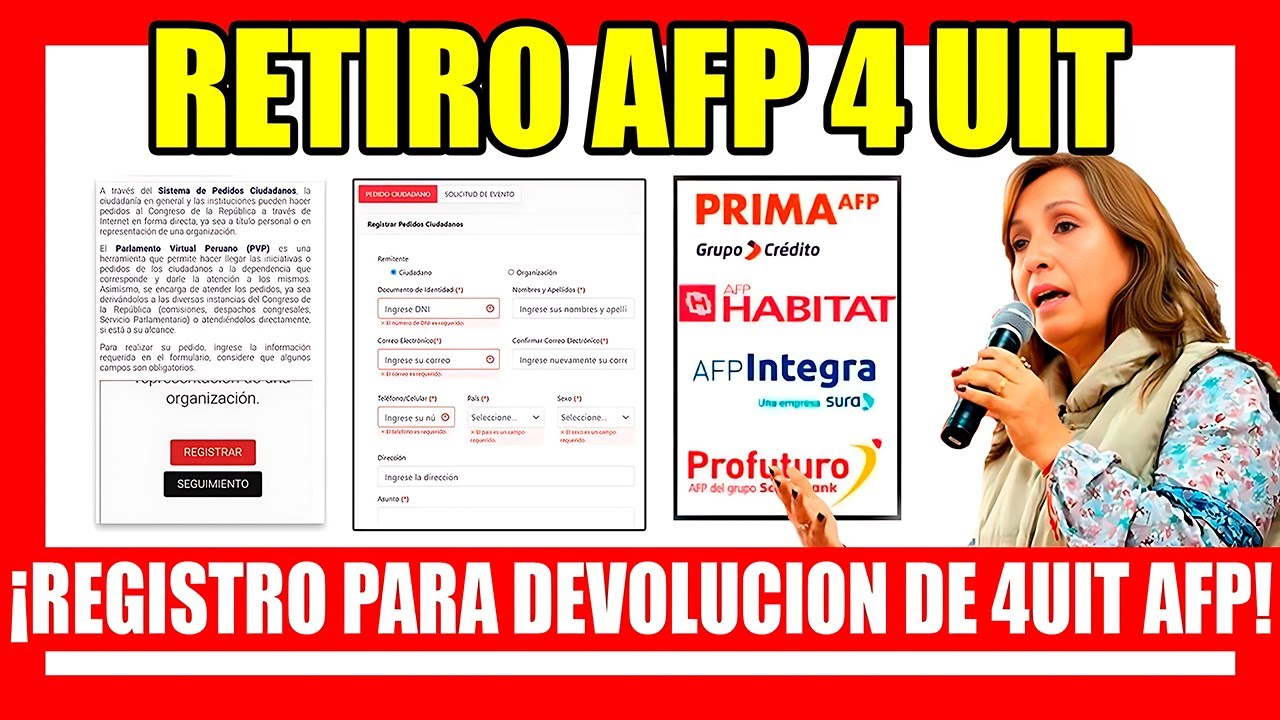 ¡ATENCION PERU! RETIRO AFP 4 UIT 2023 I ¡LLENA TU REGISTRO! PARA EL ...