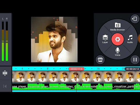 avee player visualizer green screen templates | kinemaster full screen particle tutorial