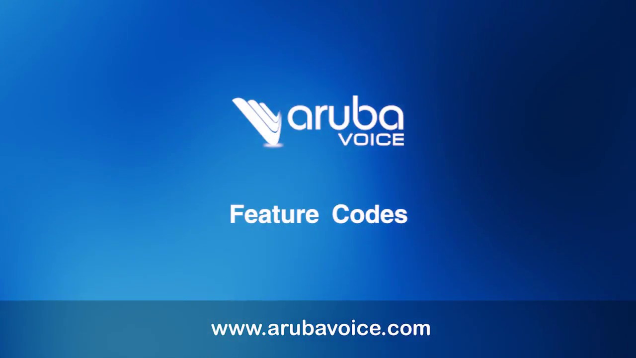 Using Feature Codes | Aruba Voice - YouTube