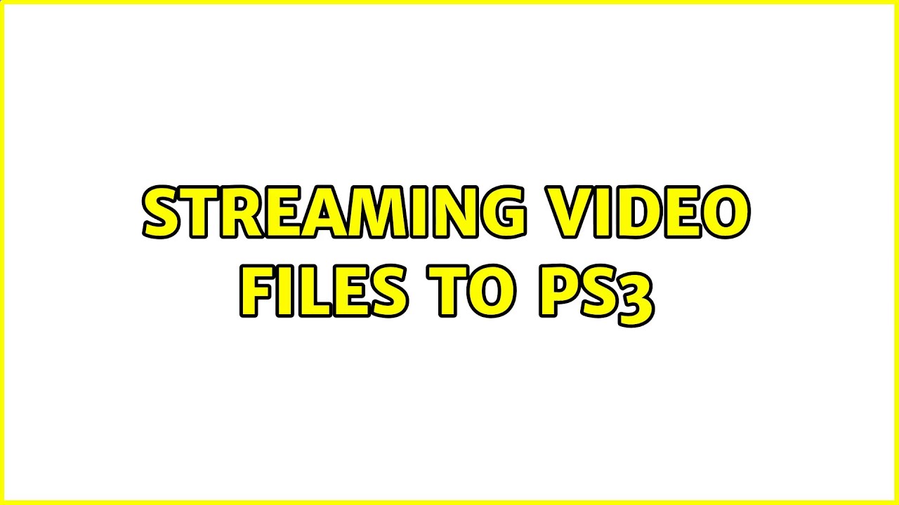 Ubuntu: Streaming Video Files to PS3 - YouTube