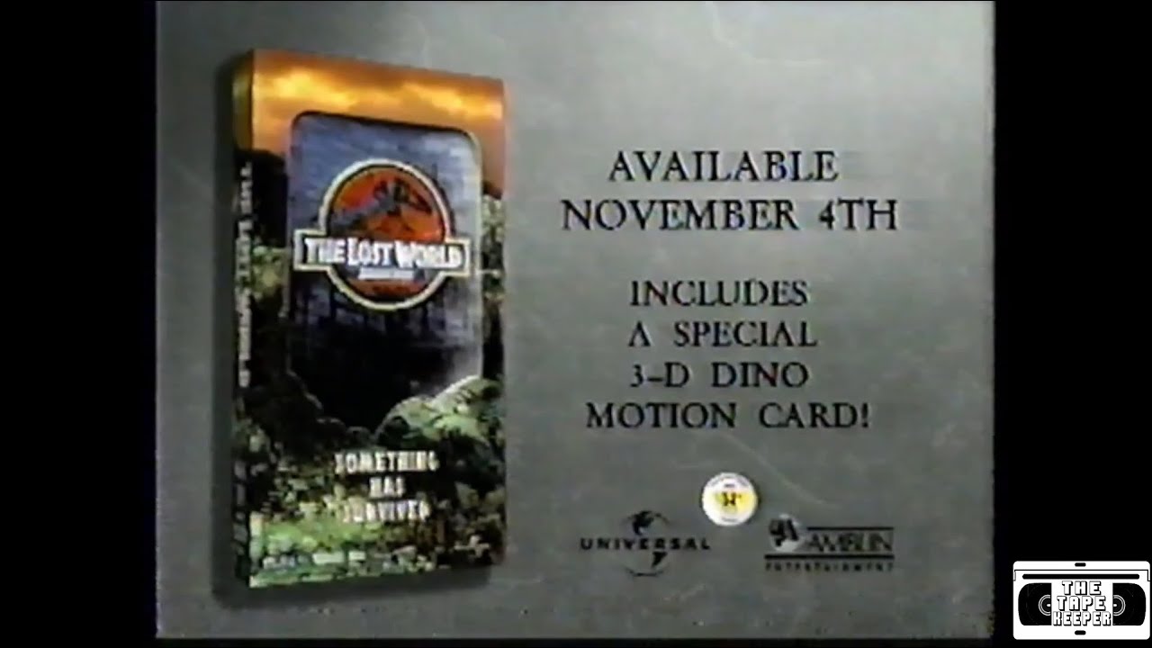 Jurassic Park 2: The Lost World on VHS Commercial - 1997 - YouTube