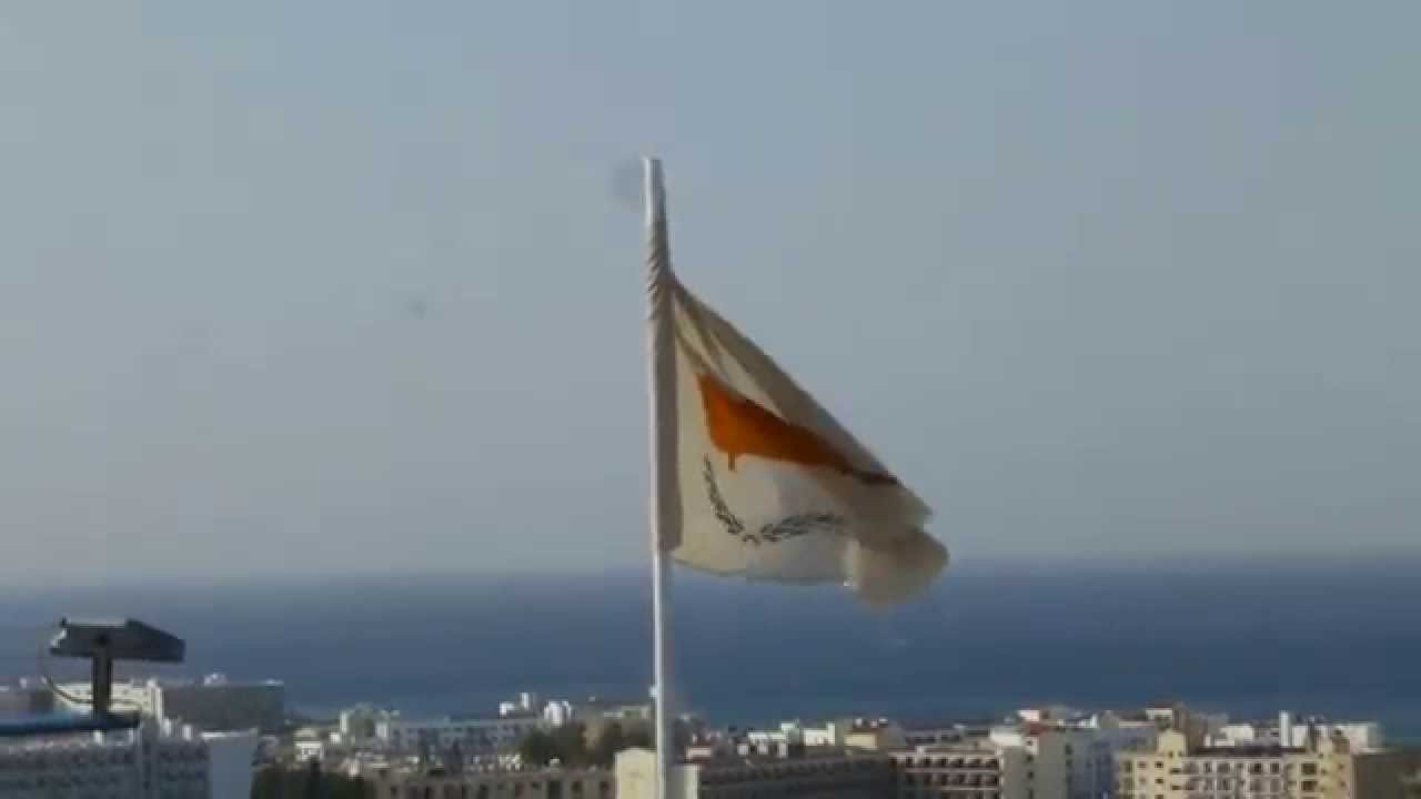 Republic of Cyprus Flag flying in slow motion - YouTube