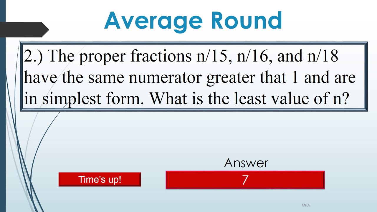 2019 MMC MTAP DIVISION ORALS - Average Round- GRADE 5 - YouTube