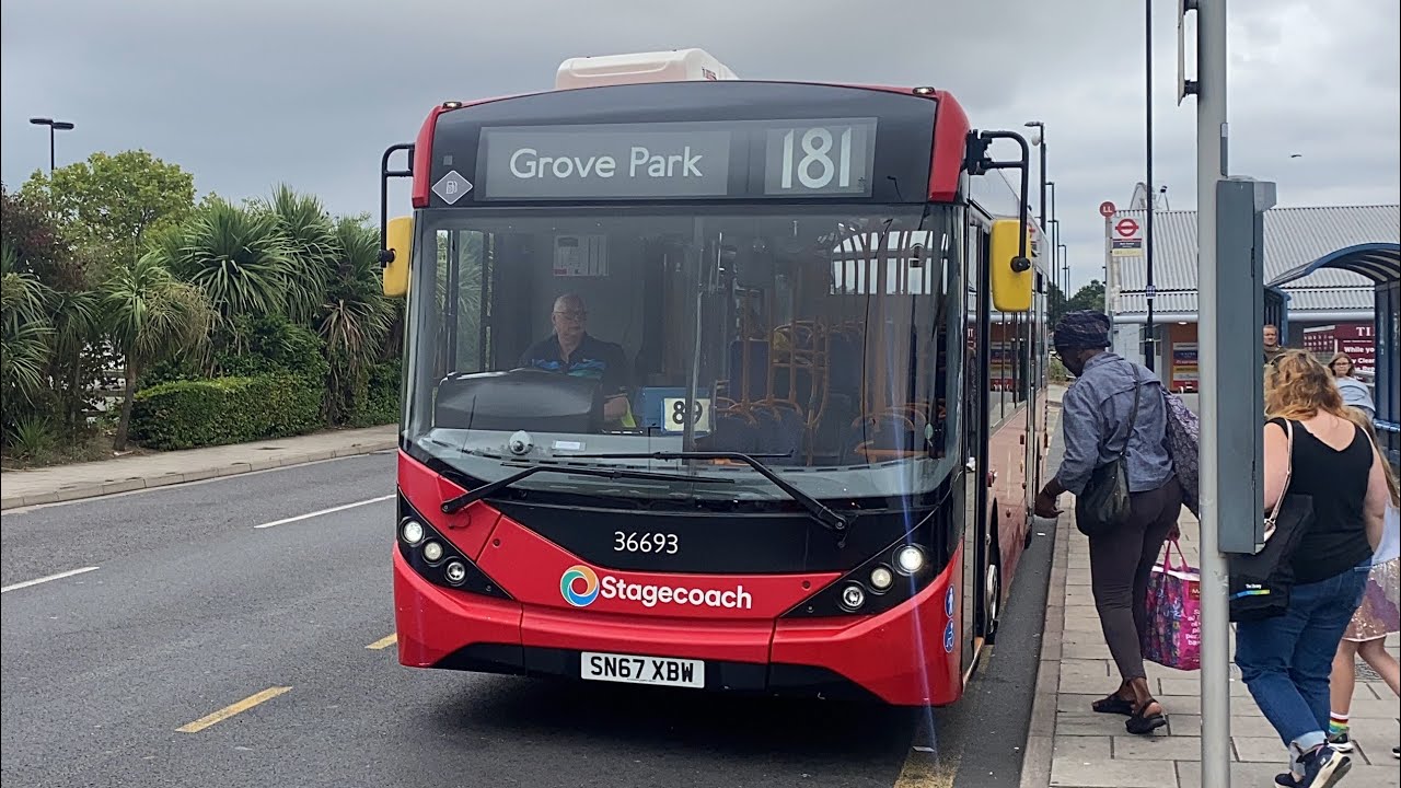 Journey on Route 181 | Enviro 200MMC - 36693 (SN67XBW) - YouTube