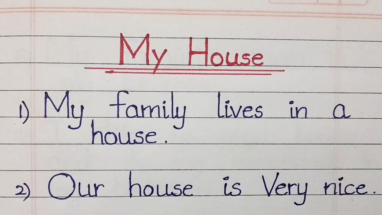 Simple 10 points essay on "My House" in English//for small children ...