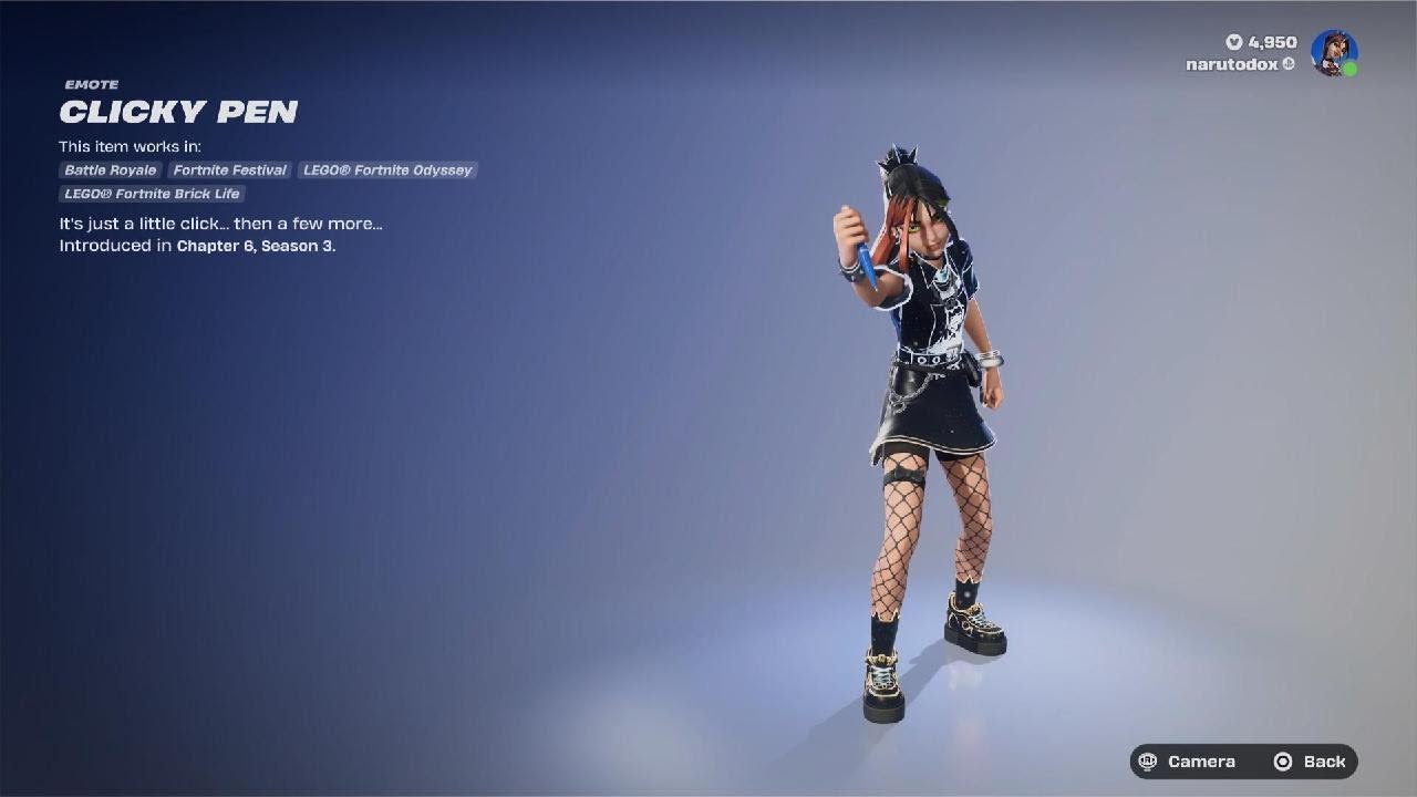 NEW Clicky Pen Emote Fortnite - YouTube