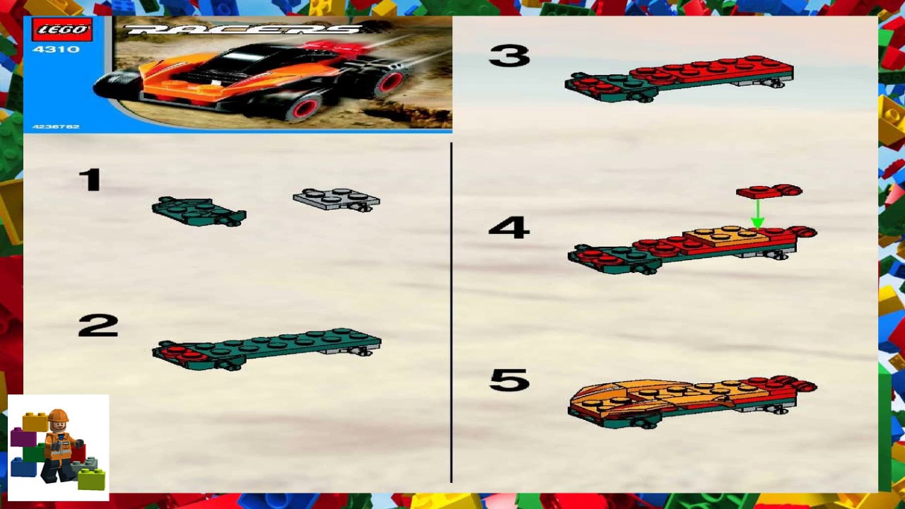 LEGO instructions - Racers - Drome Racers - 4310 - Orange Racer - YouTube