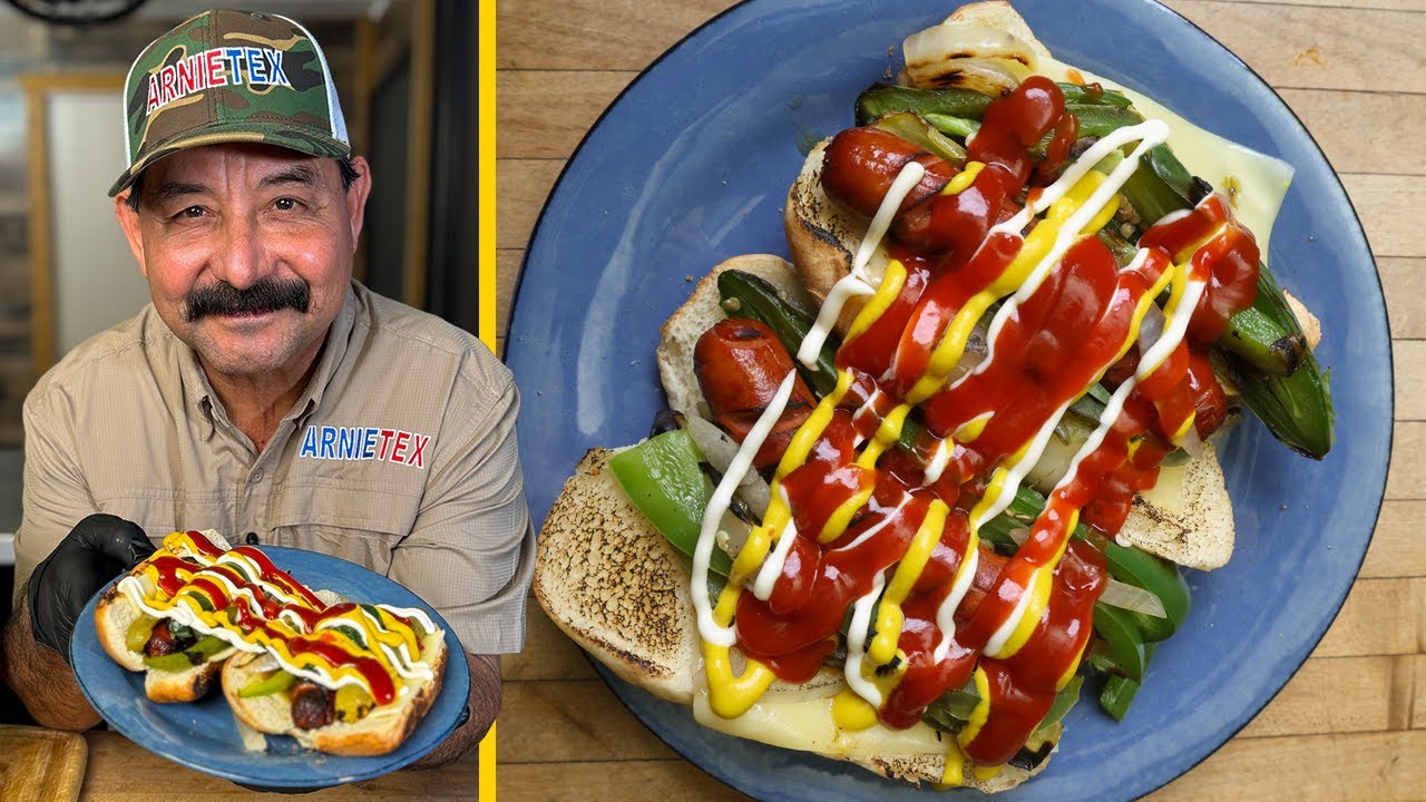 How to Grill STREET STYLE HOT DOGS with all the Fixings - YouTube
