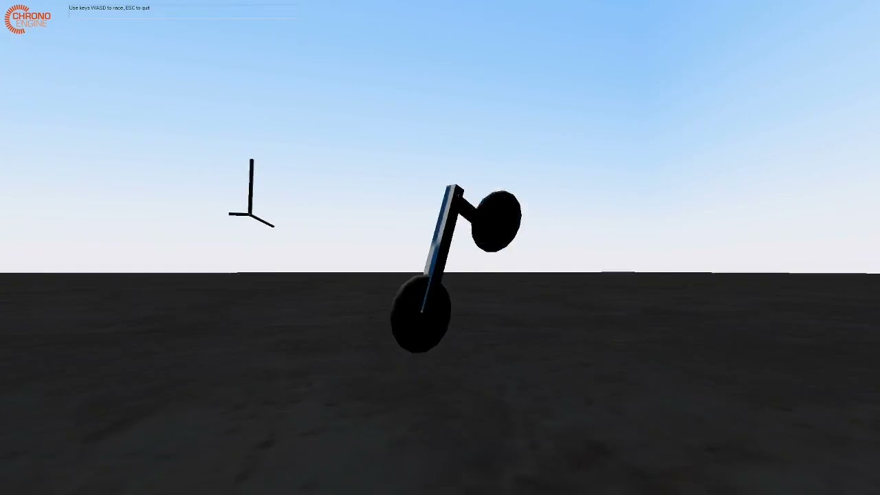 Two wheels vehicle demo with Project Chrono - YouTube