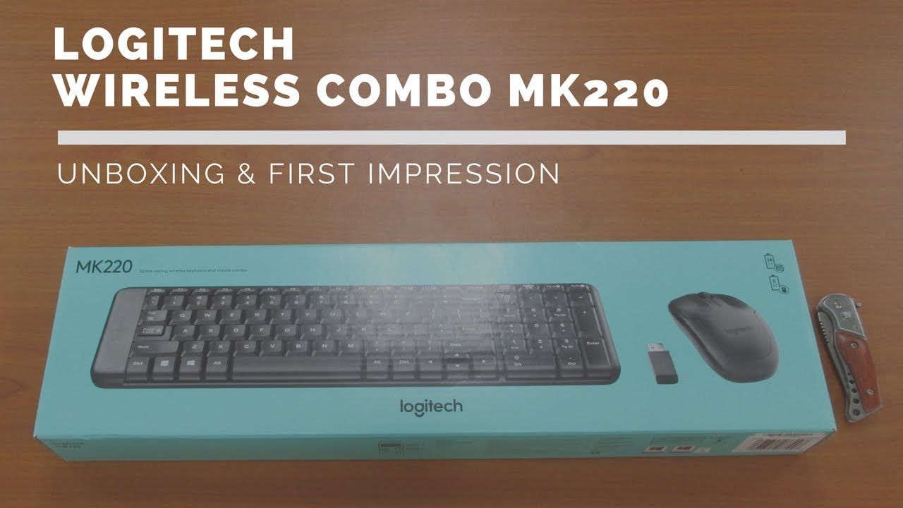 Logitech MK220 Wireless Keyboard and Mouse Combo. Unboxing and First ...