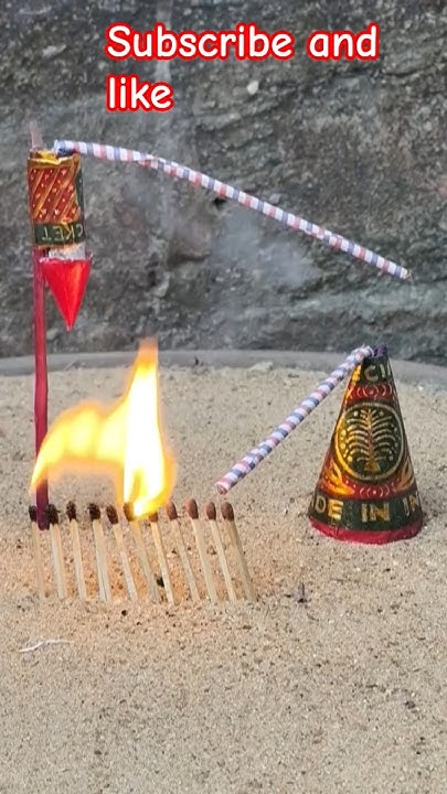 Matchstick Crackers Rocket Experience #experiment #cracker #fireworks #rocket #entertainment # ...