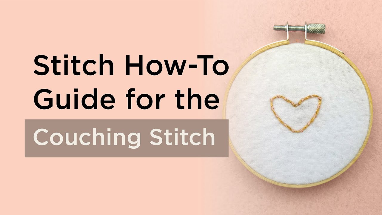 How to Hand Embroider: Couching Stitch - YouTube