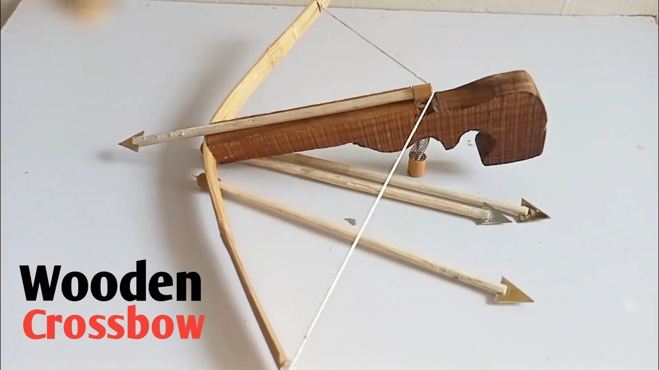 I Made a Powerful Wooden Crossbow from Scratch | Handmade DIY Weapon ...