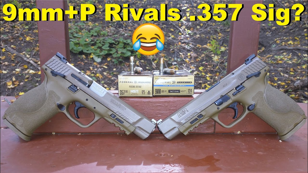 😂9mm+P Rivals .357 Sig?🤣🤨 Federal HST 9mm+P VS Federal HST .357 Sig ...
