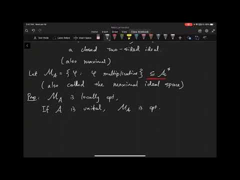 Abstract Harmonic Analysis - Lecture 6 part 1 - YouTube