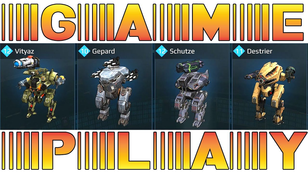 War Robots Vityaz Gepard Schutze Destrier Gameplay - YouTube