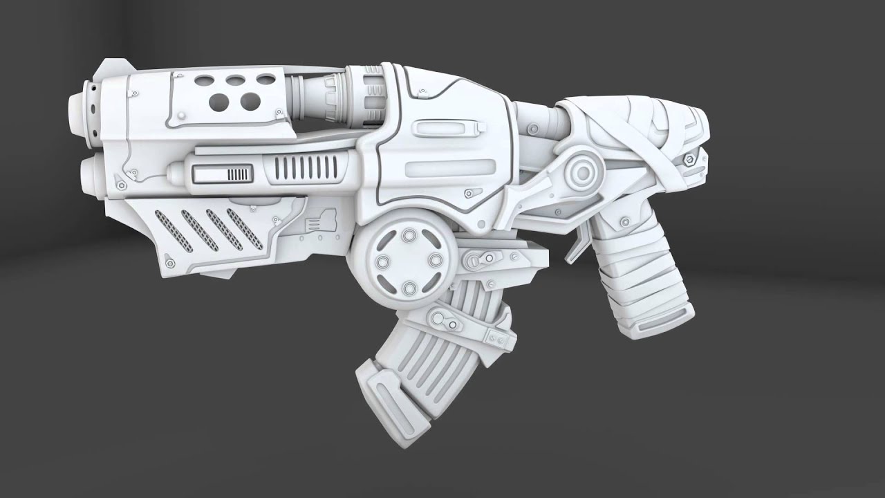 Gears of War Judgement Classic Hammerburst (Clay Render) - YouTube