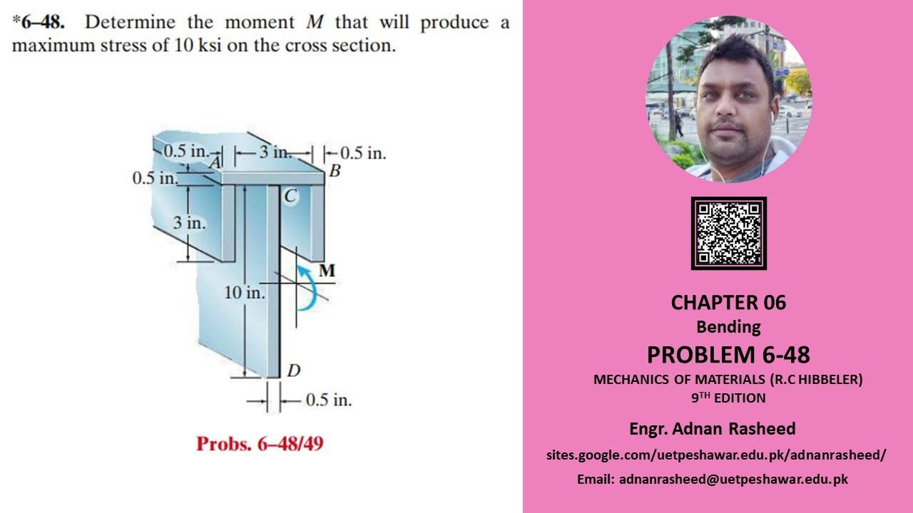 6-48 Determine moment M that will produce a maximum stress of 10 ksi ...