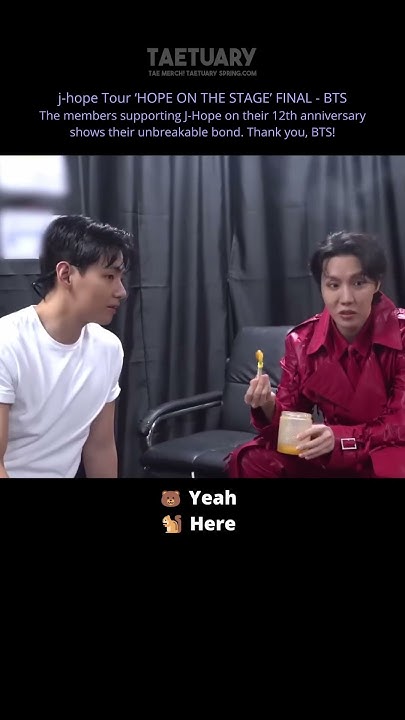 Taehyung’s Sweet Moment w/ J-Hope Before Tour Finale #shorts - YouTube