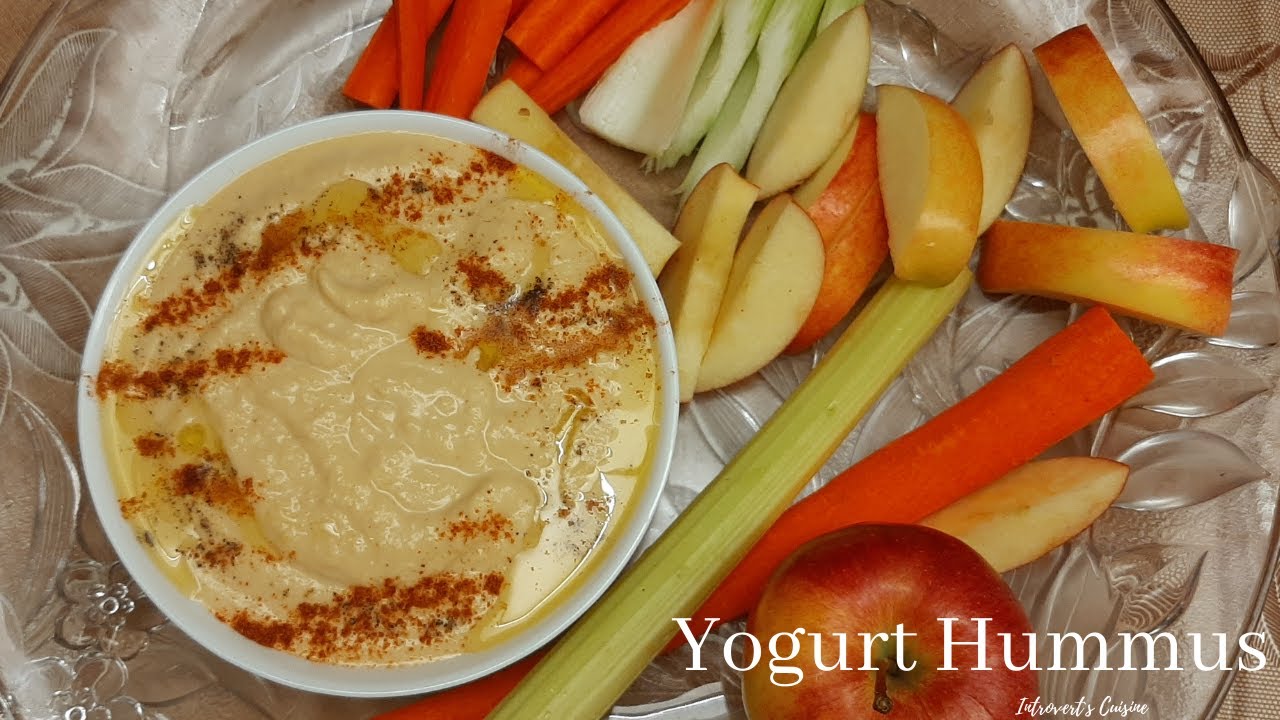 HUMMUS WITH YOGURT-HUMMUS DIP-HOW TO MAKE HUMMUS DIP-INTROVERT - YouTube