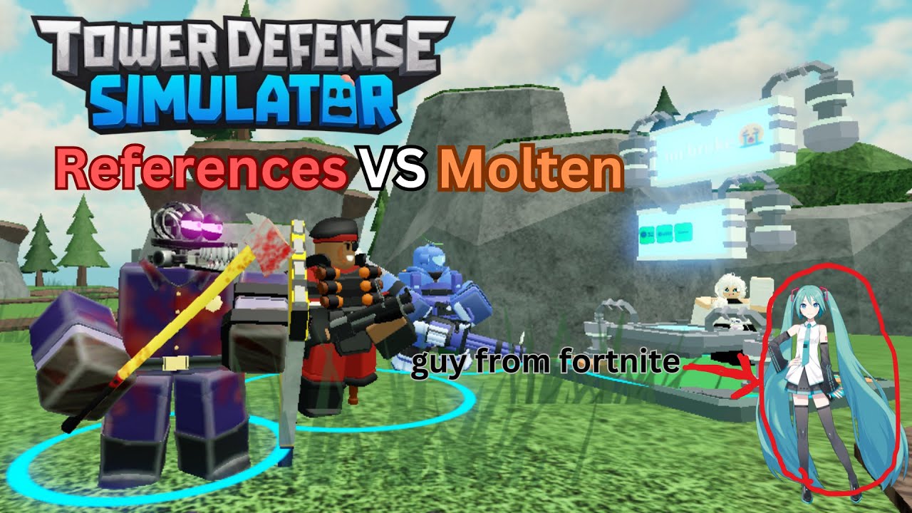 TDS skin References Vs Molten Mode (OP DEMOMAN!! Tower Defense ...
