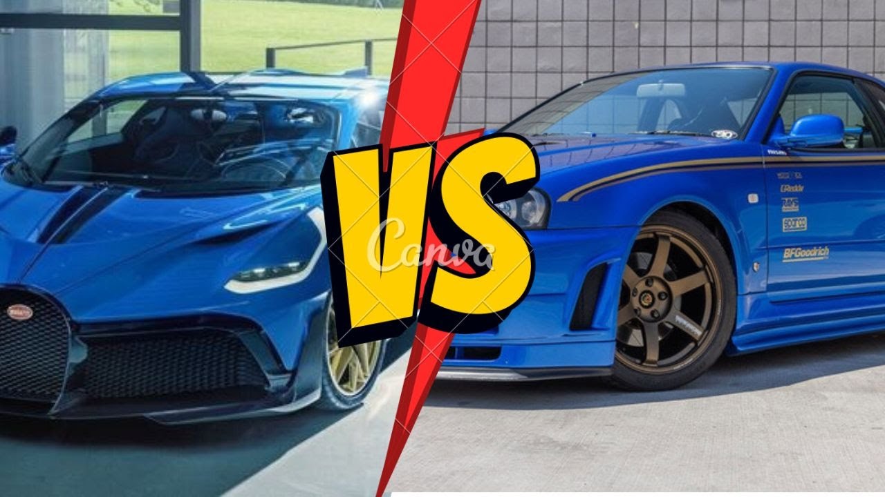 Nissan Skyline GTR VS Bugatti Divo - YouTube