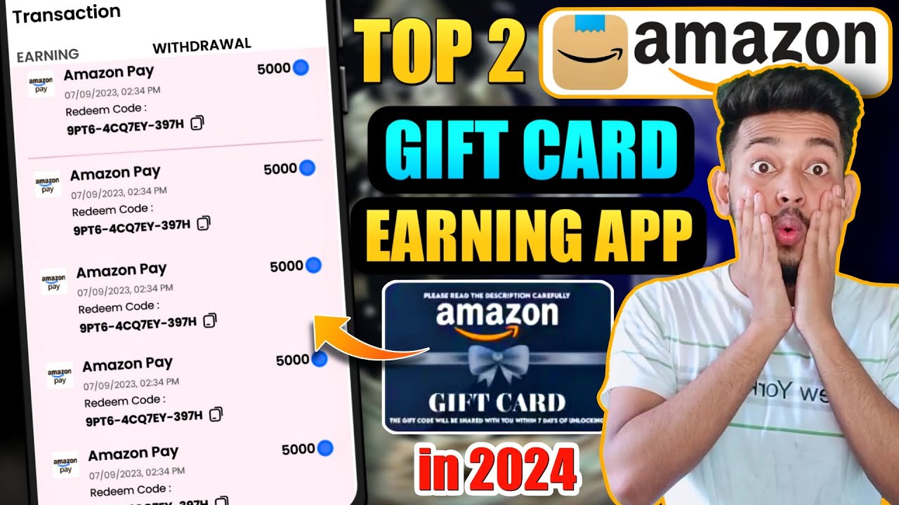 Top 2 Amazon Gift Card Earning Apps 2024 | Amazon ₹500 Voucher Free ...