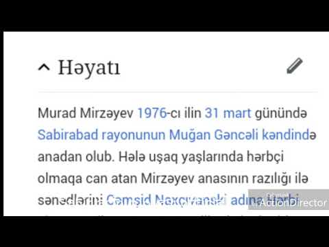 2 Aprel 2016 cı il Döyüşlərində Şəhid olan Murad Mirzəyevin əziz xatirəsinə həsr edilmişdir.