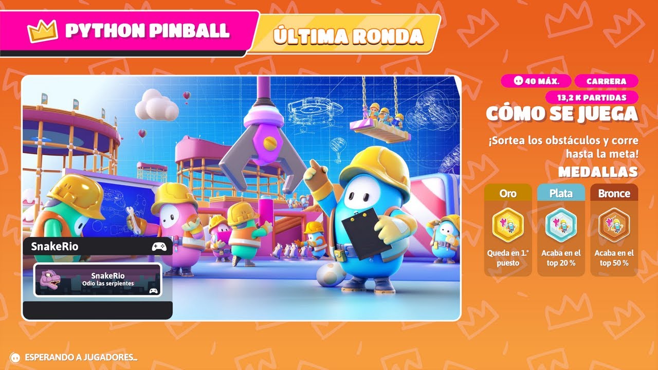 PYTHON PINBALL - Modo Creativo - AVENTURAS INEXPLORADAS - Fall Guys - YouTube