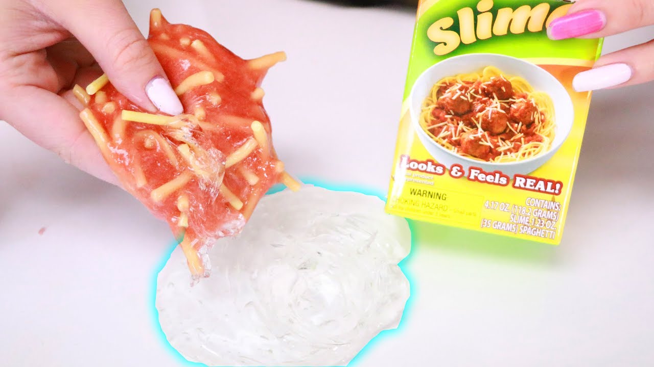 MIXING STORE BOUGHT FOOD SLIMES IN CLEAR SLIME ~ Slimeatory #512 - YouTube