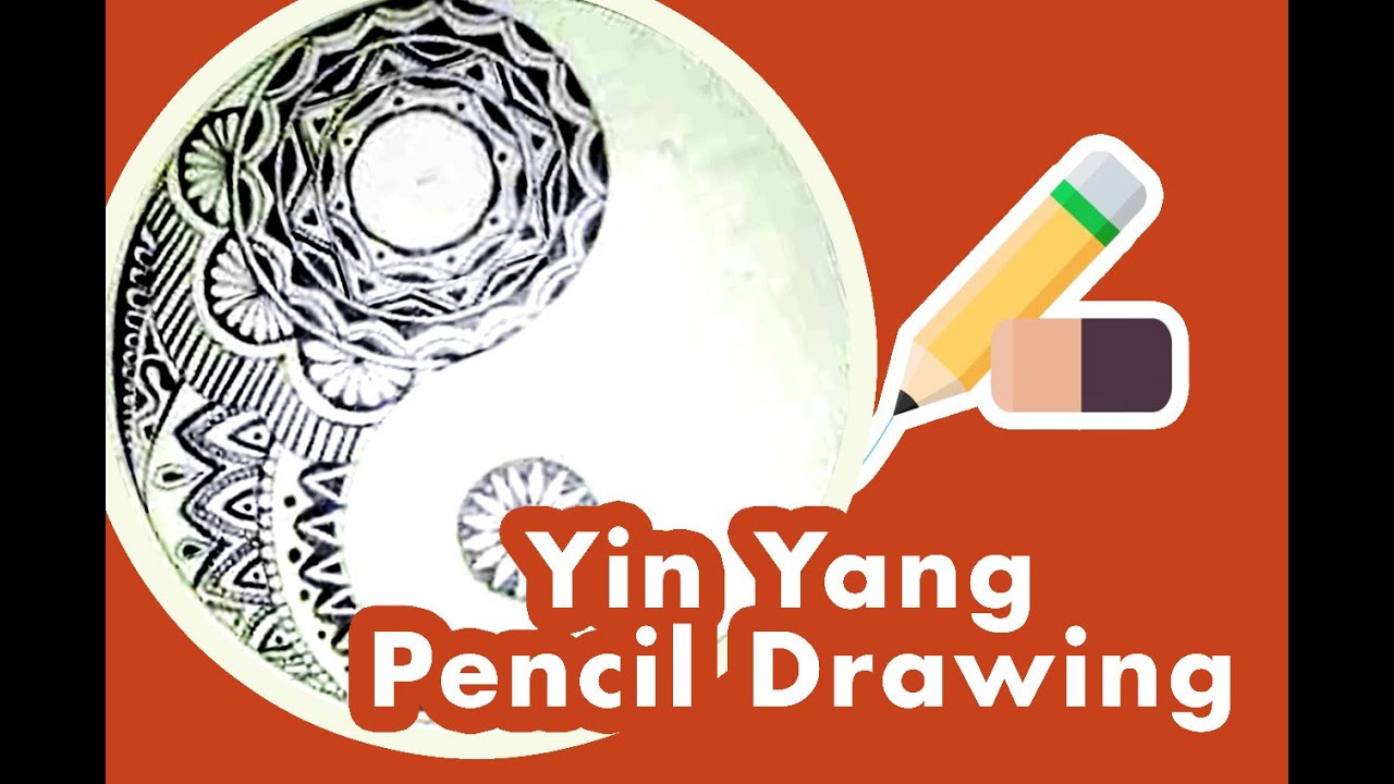 How I did pencil drawing - yin yang - YouTube
