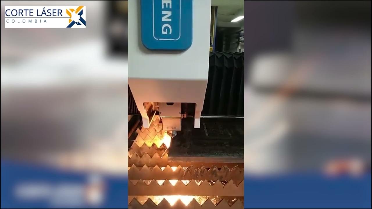 Corte láser Colombia - Corte de lamina de 20MM - YouTube
