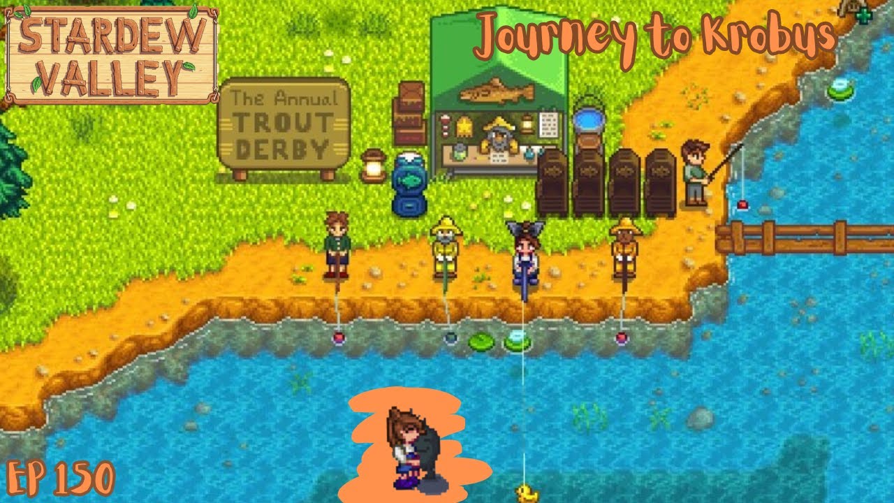 Trout Derby Day 1 - Stardew Valley Journey to Krobus Episode 150 - YouTube