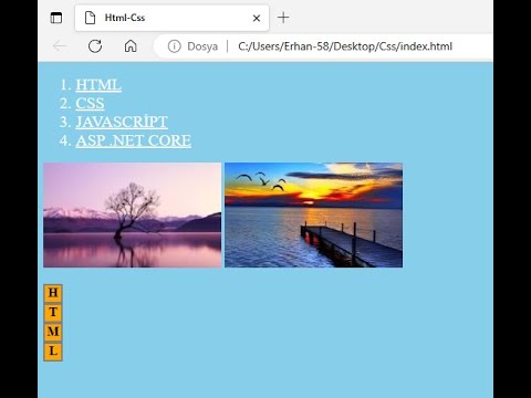 Html Css Uygulama Yazı , Resim , Div - YouTube